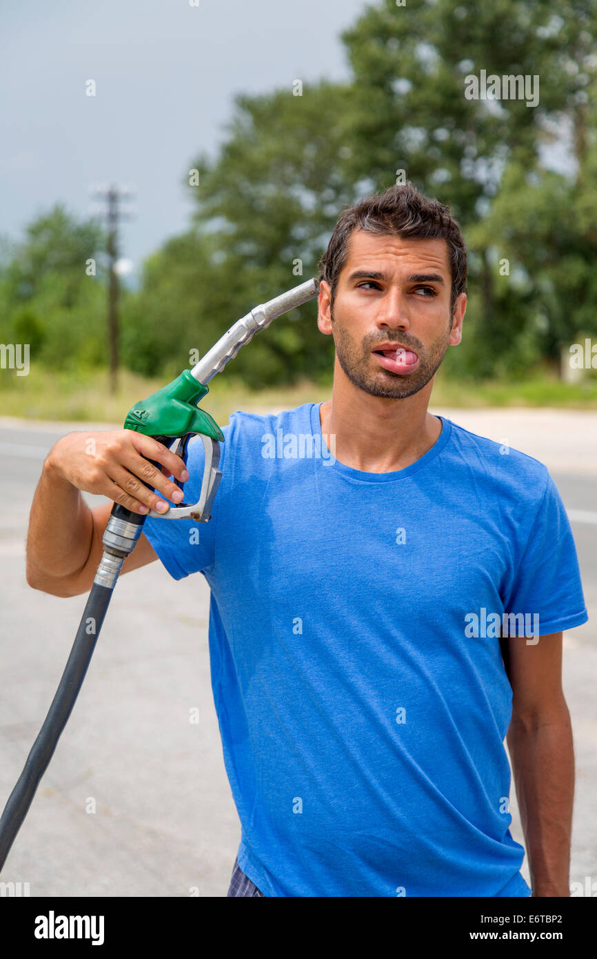 Man fuel nozzle hi-res stock photography and images - Alamy