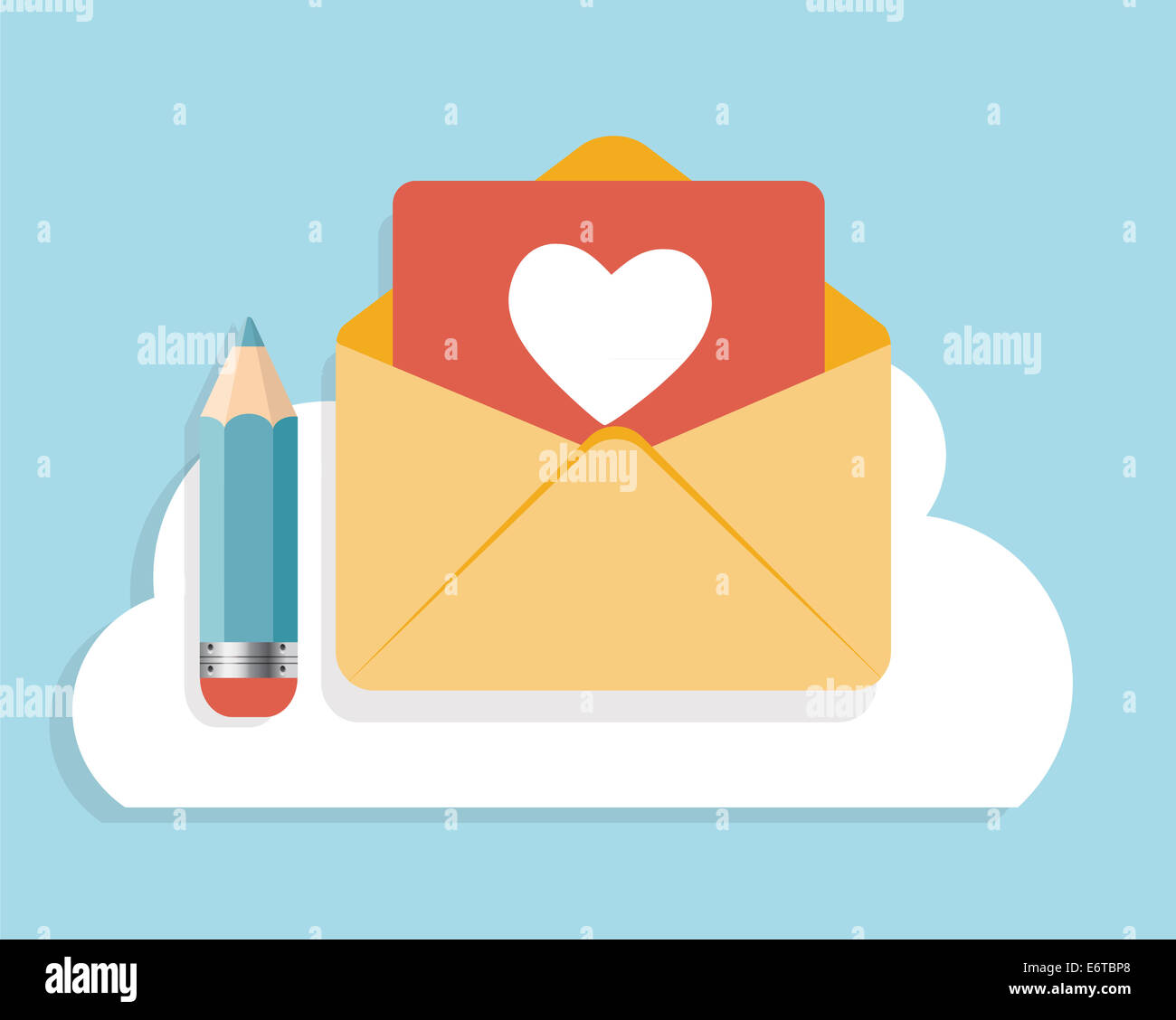 Flat Design Concept Email Icon Vector Illustration Stock Photo - Alamy