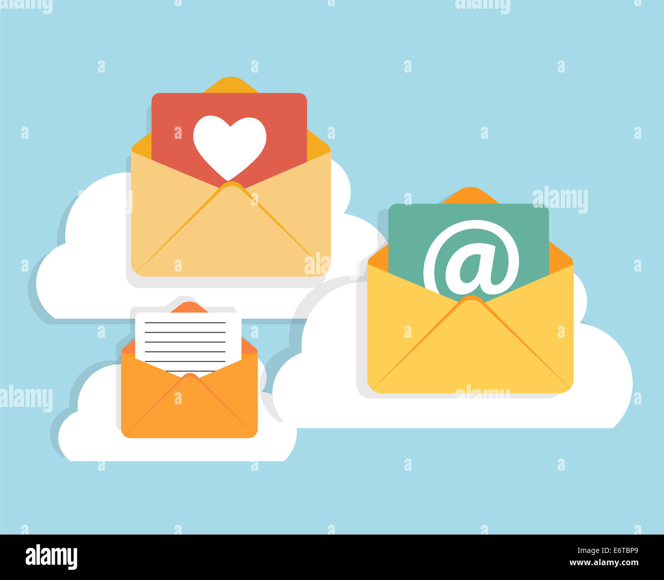 Flat Design Concept Email Icon Vector Illustration Stock Photo - Alamy
