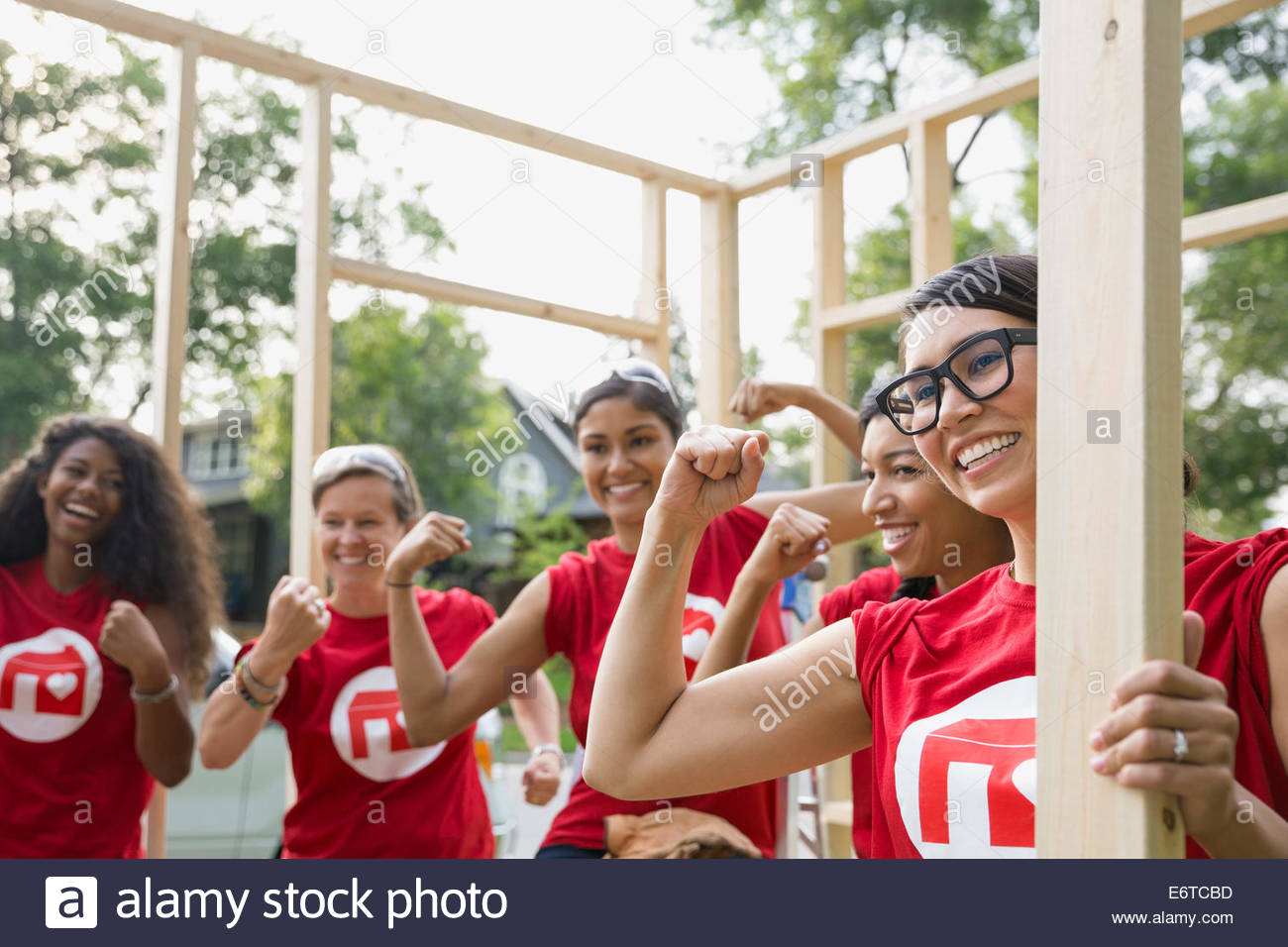 Girls flexing hi-res stock photography and images - Alamy