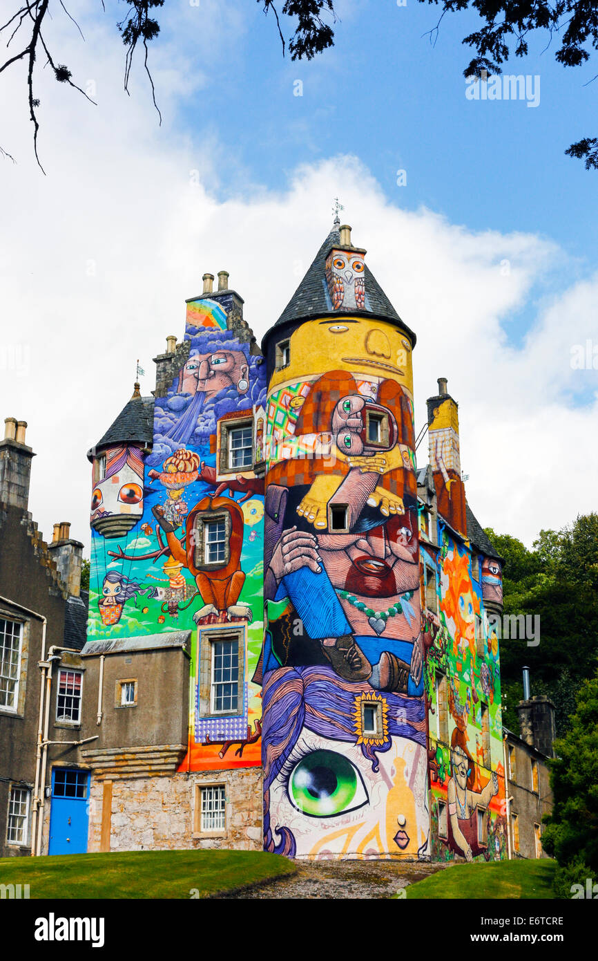 Kelburn Castle near Fairlie, Largs, Ayrshire, Scotland, a 16th century ...