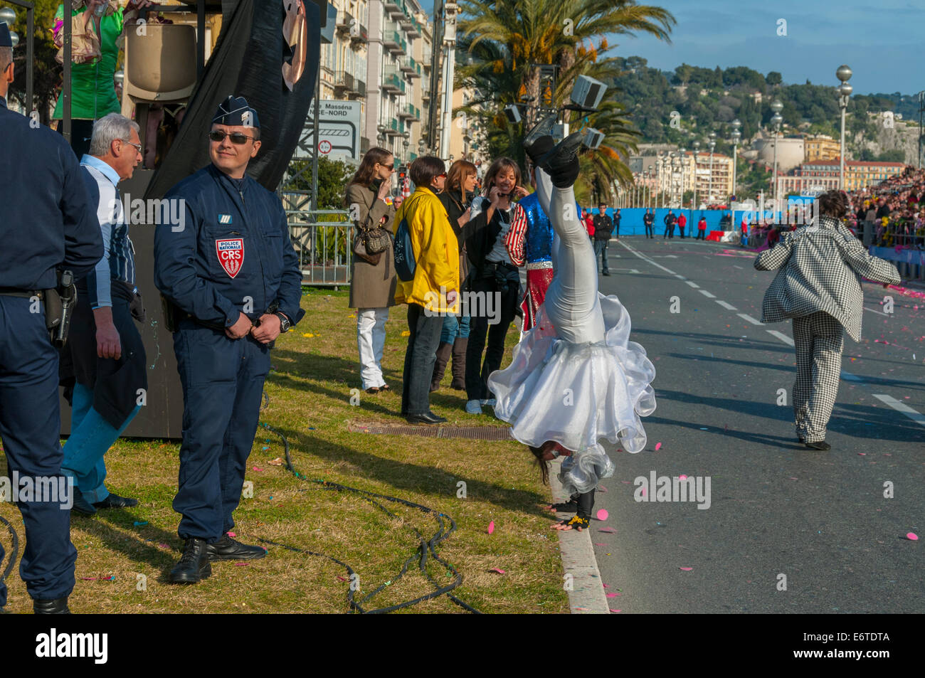 Nice, France, French Police at Traditional Spring Carnival parade ...