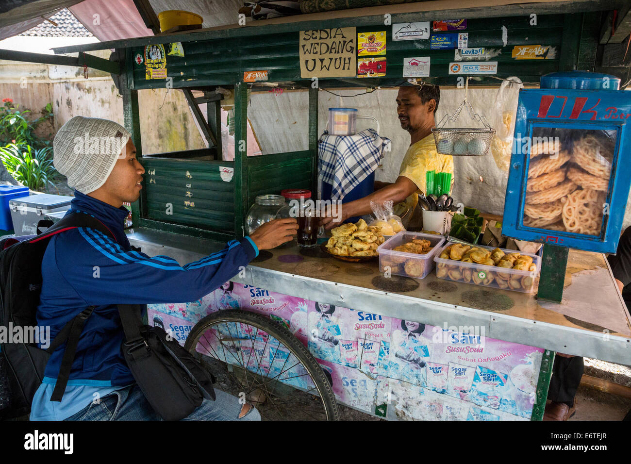 Yogyakarta, Java, Indonesia. Fast Food Refreshment Stand, Taman Sari ...