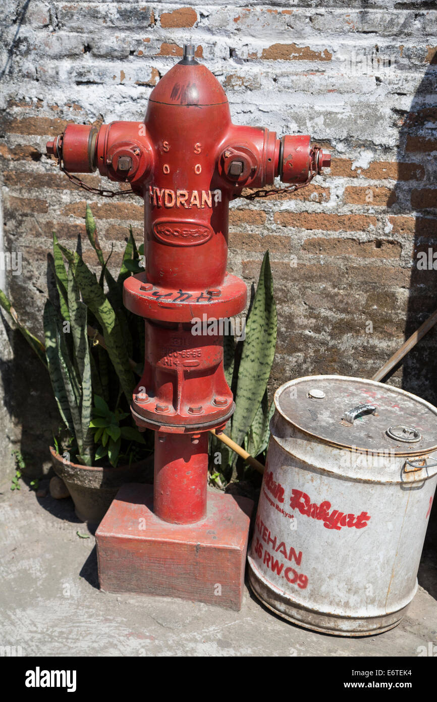 Yogyakarta, Java, Indonesia. Neighborhood Fire Hydrant Stock Photo - Alamy