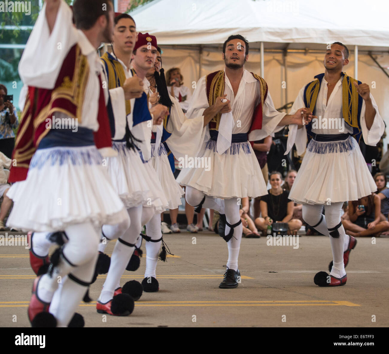 Ohio, US. 30th Aug, 2014. Traditional Greek Dancers perform during the ...