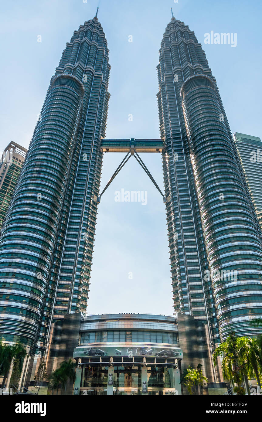 KLCC from below during morning Stock Photo - Alamy
