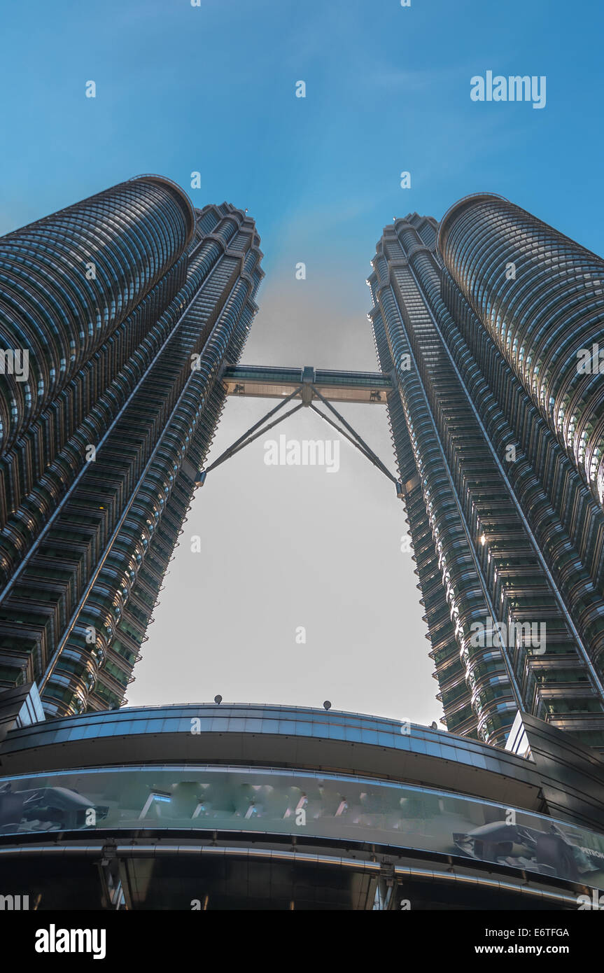 KLCC from below during morning Stock Photo - Alamy
