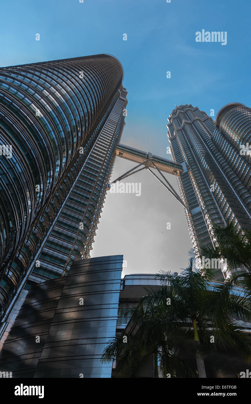 KLCC from below during morning Stock Photo - Alamy