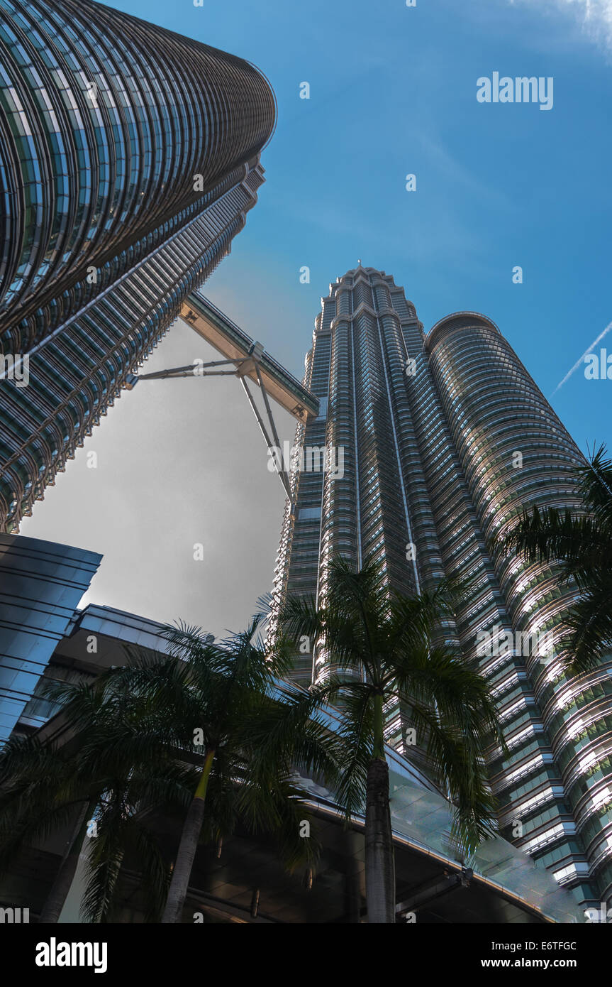 KLCC from below during morning Stock Photo - Alamy