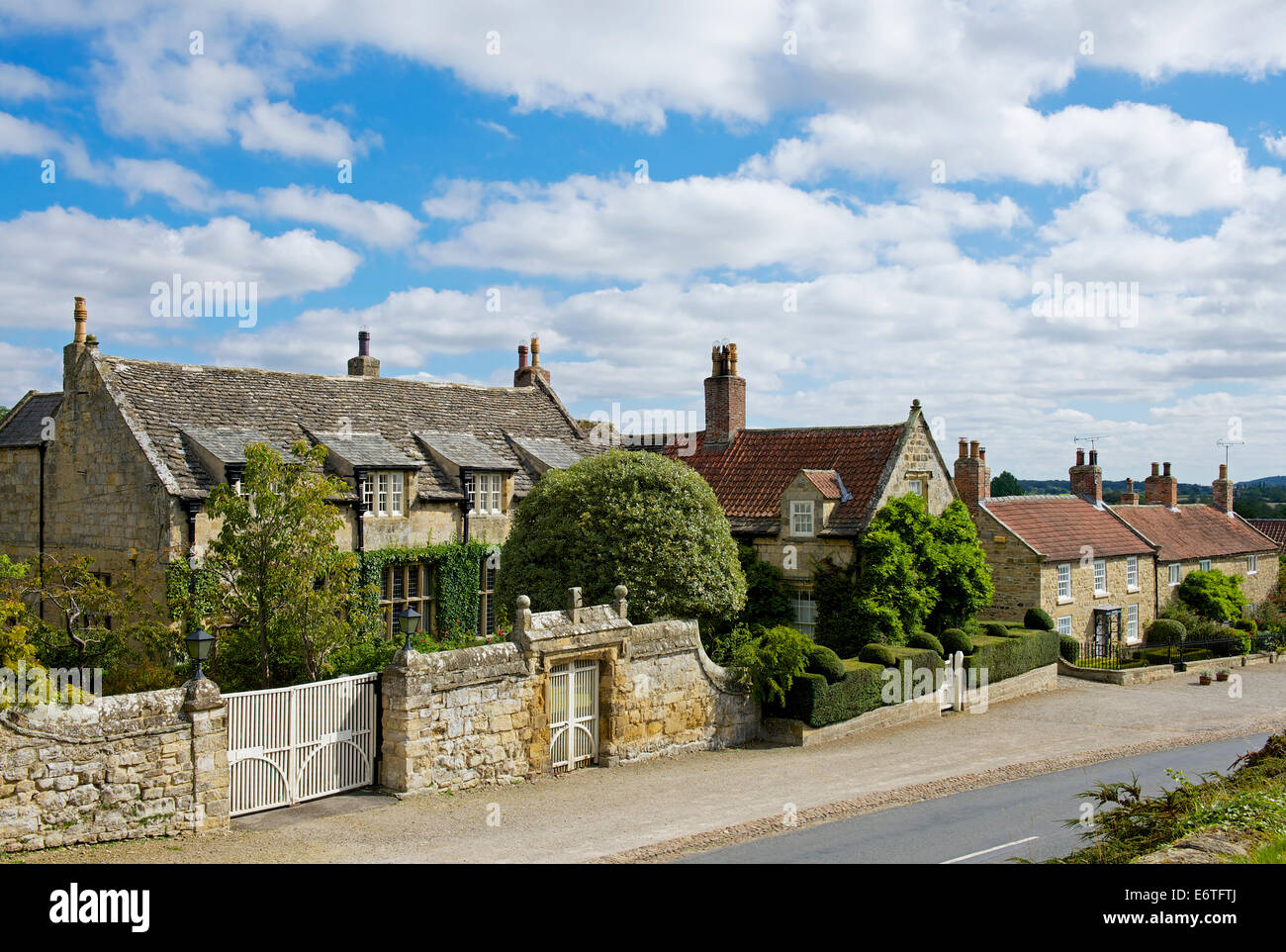 House in the village of Coxwold, North Yorkshire, England UK Stock ...