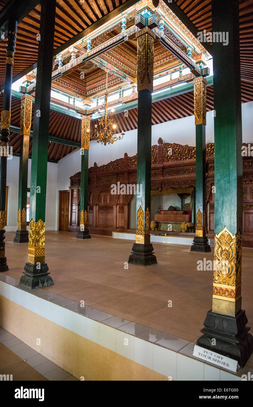 Yogyakarta, Java, Indonesia. Replica of the Sultan's Bedroom ...