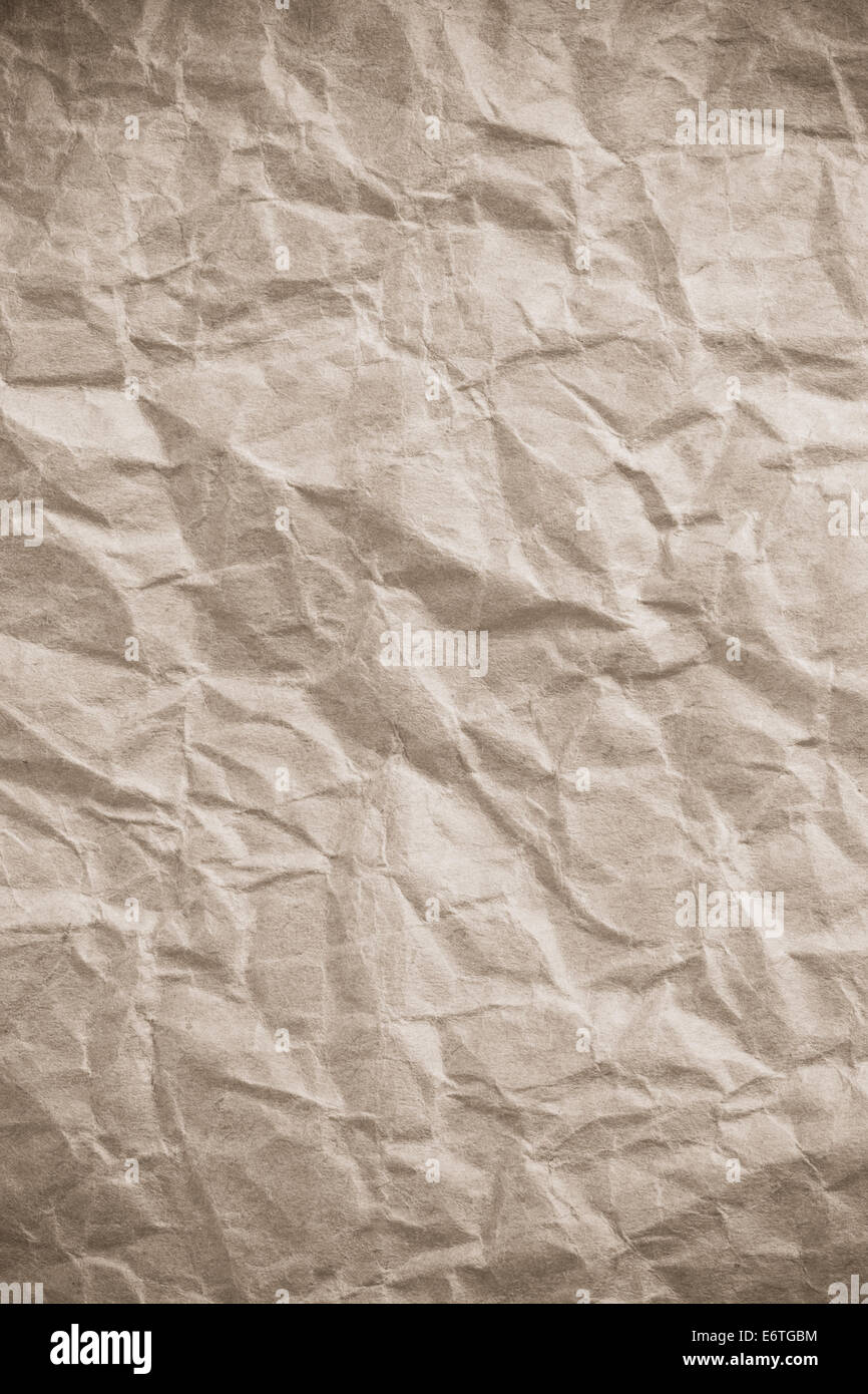 wrinkled parcel paper as texture Stock Photo - Alamy