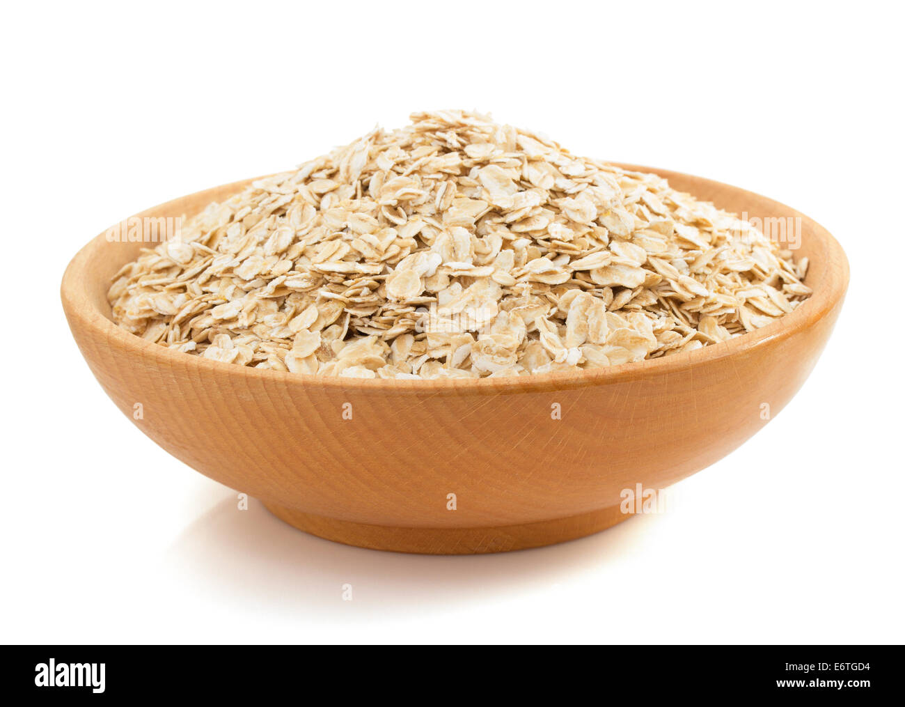 bowl of oat flake isolated on white background Stock Photo - Alamy