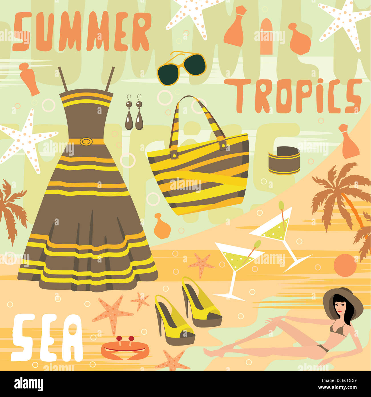 Fashion set summer clothes Stock Photo - Alamy