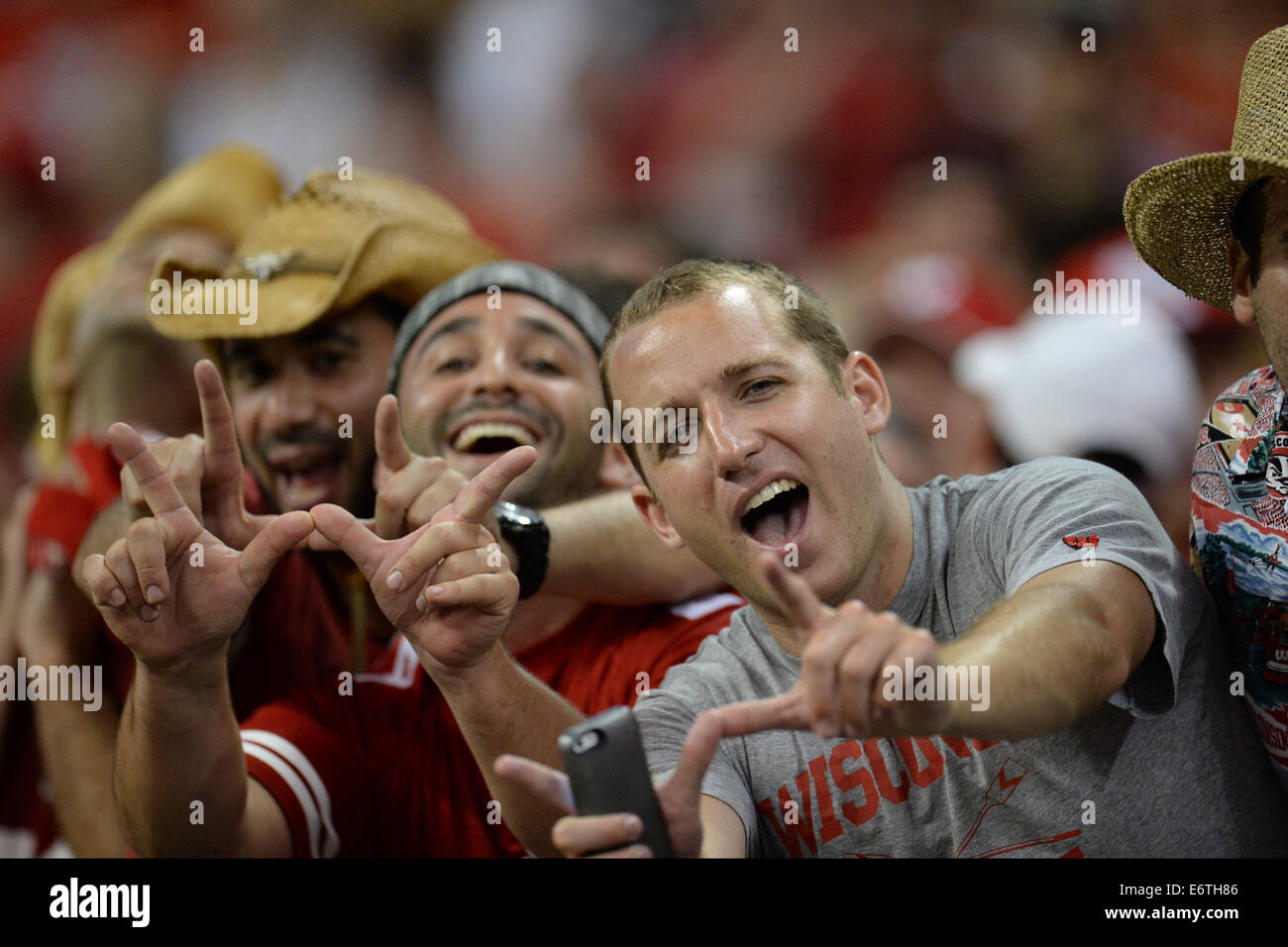 Wisconsin football fans hi-res stock photography and images - Alamy