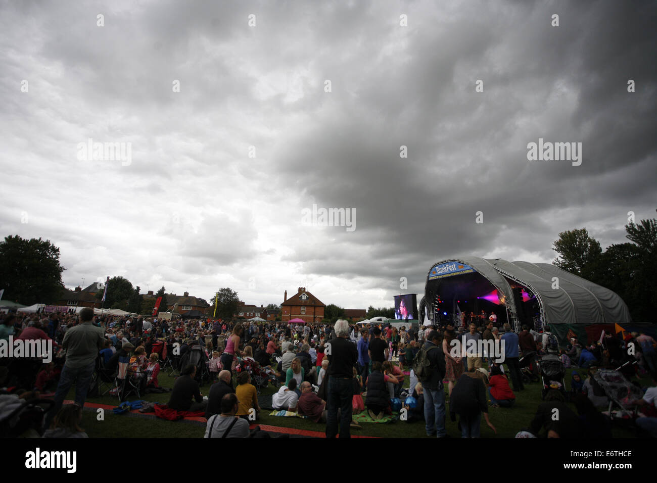 Wallingford, Oxford, UK. 30th Aug, 2014. a view of the crowd and main ...