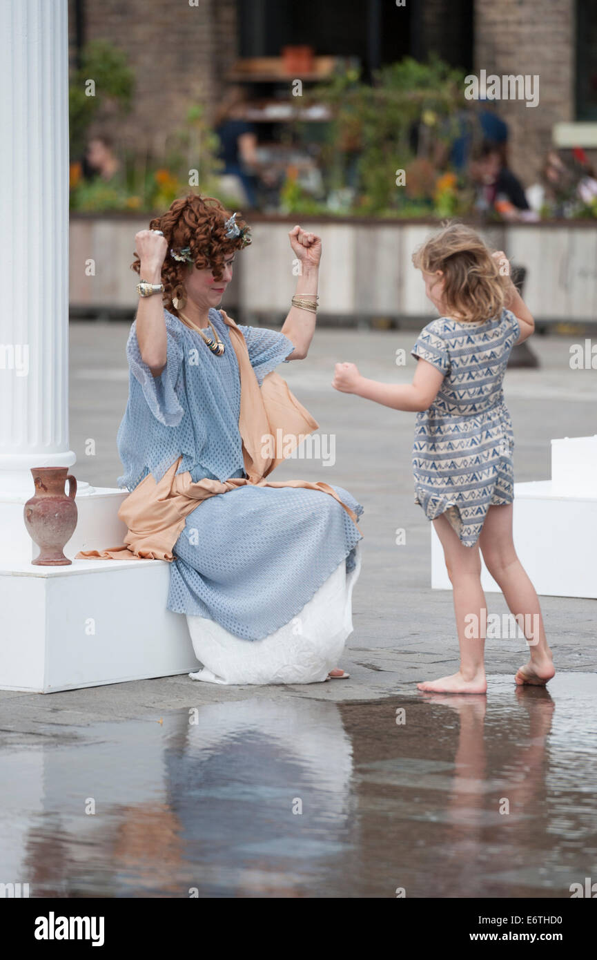 Granary Square, London, UK. 30th August 2014. Hundreds of people ...