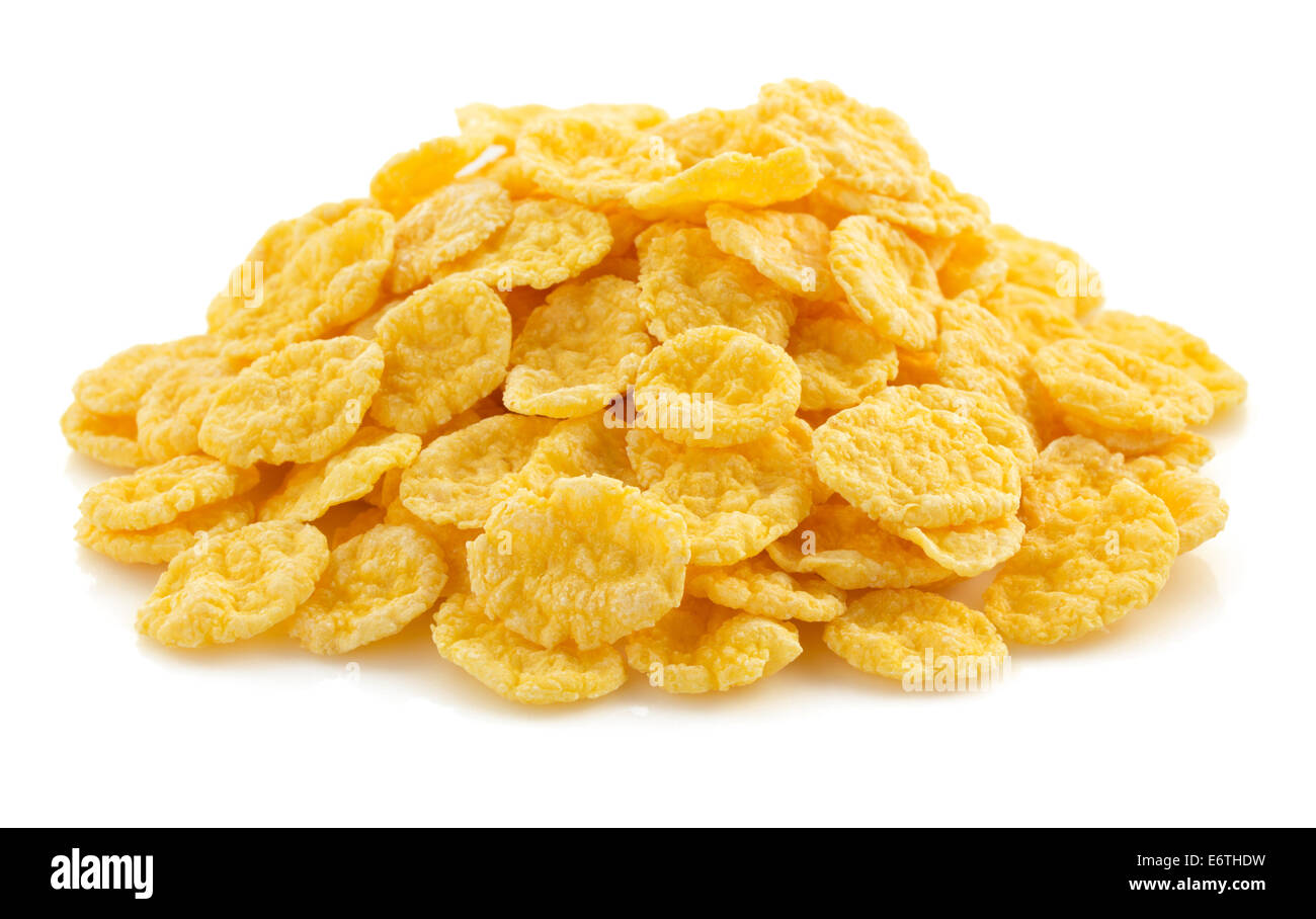 corn flakes isolated on white background Stock Photo - Alamy