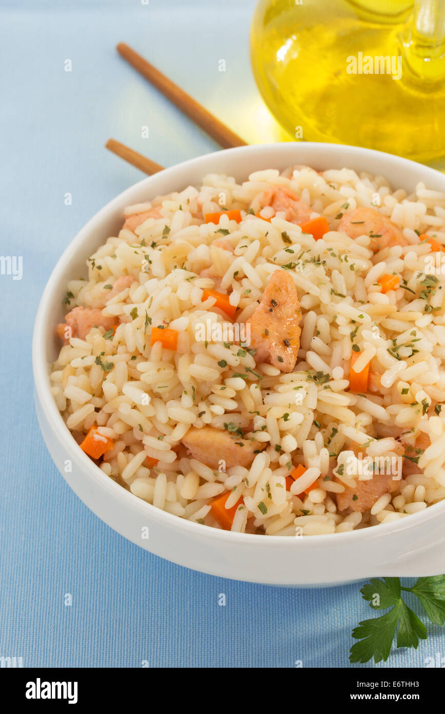 bowl full of cooked rice Stock Photo - Alamy