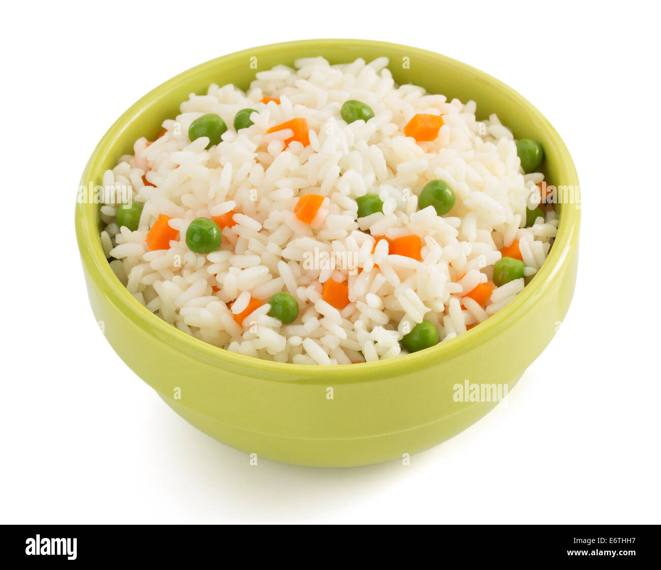 bowl full of rice isolated on white background Stock Photo - Alamy