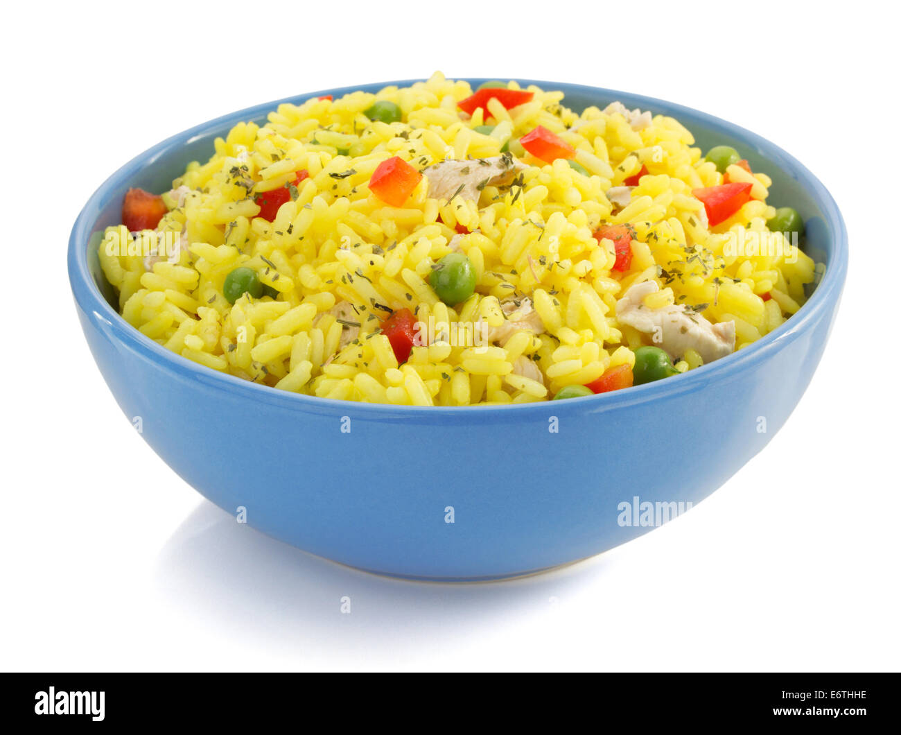 bowl full of rice isolated on white background Stock Photo - Alamy