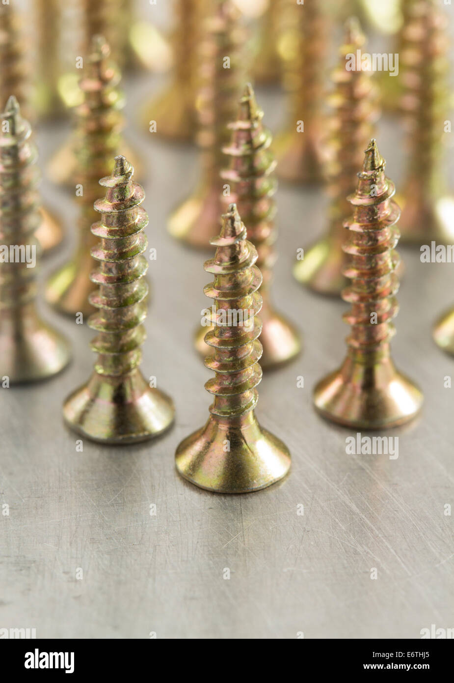 screws tool at metal background texture Stock Photo - Alamy