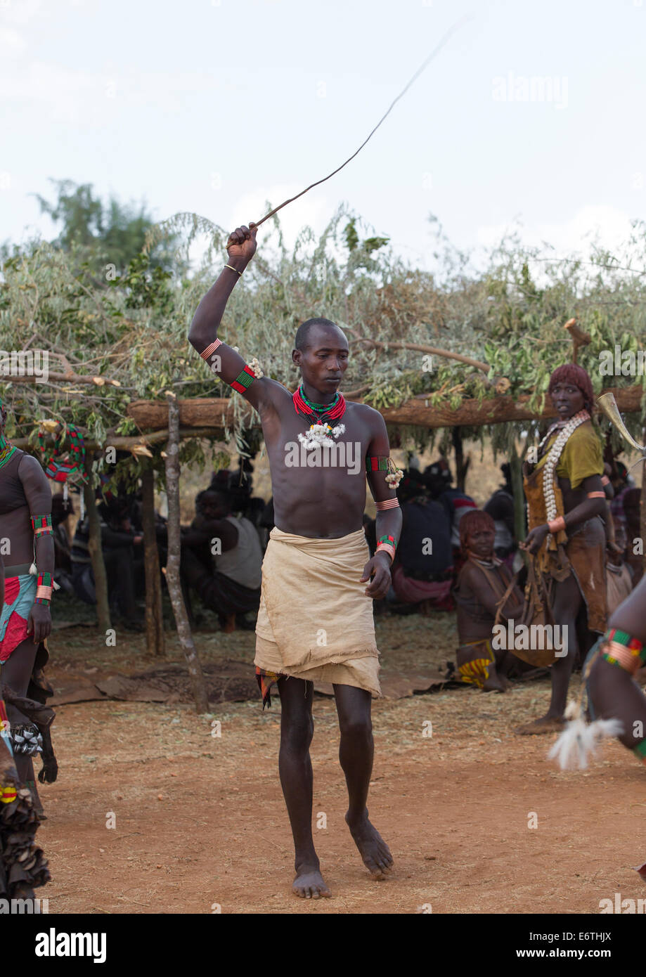 Bashada Tribe Whipper During A Bull Jumping Ceremony, Dimeka, Omo ...