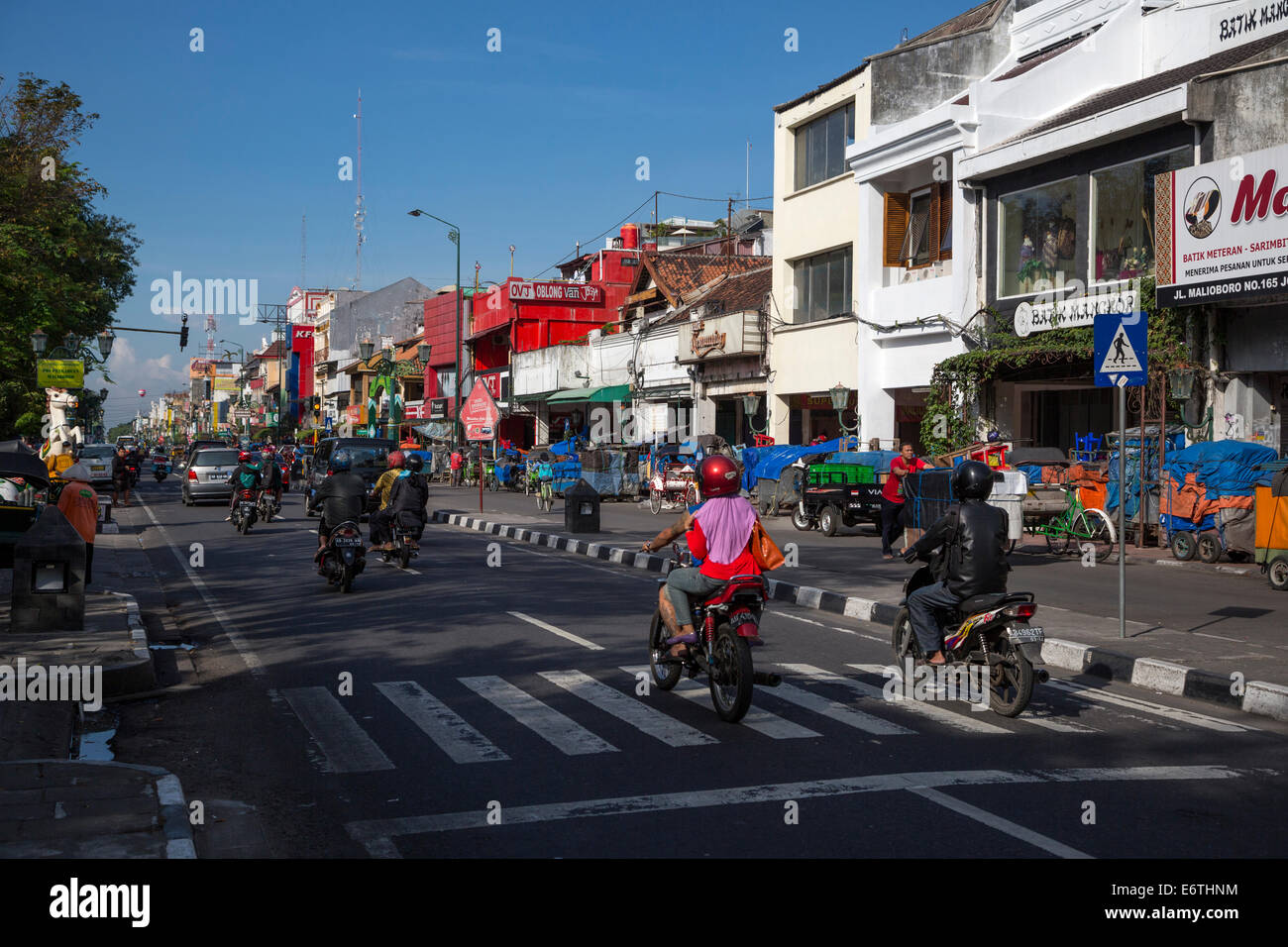 Yogyakarta, Java, Indonesia. Malioboro Street, Early Morning Stock ...