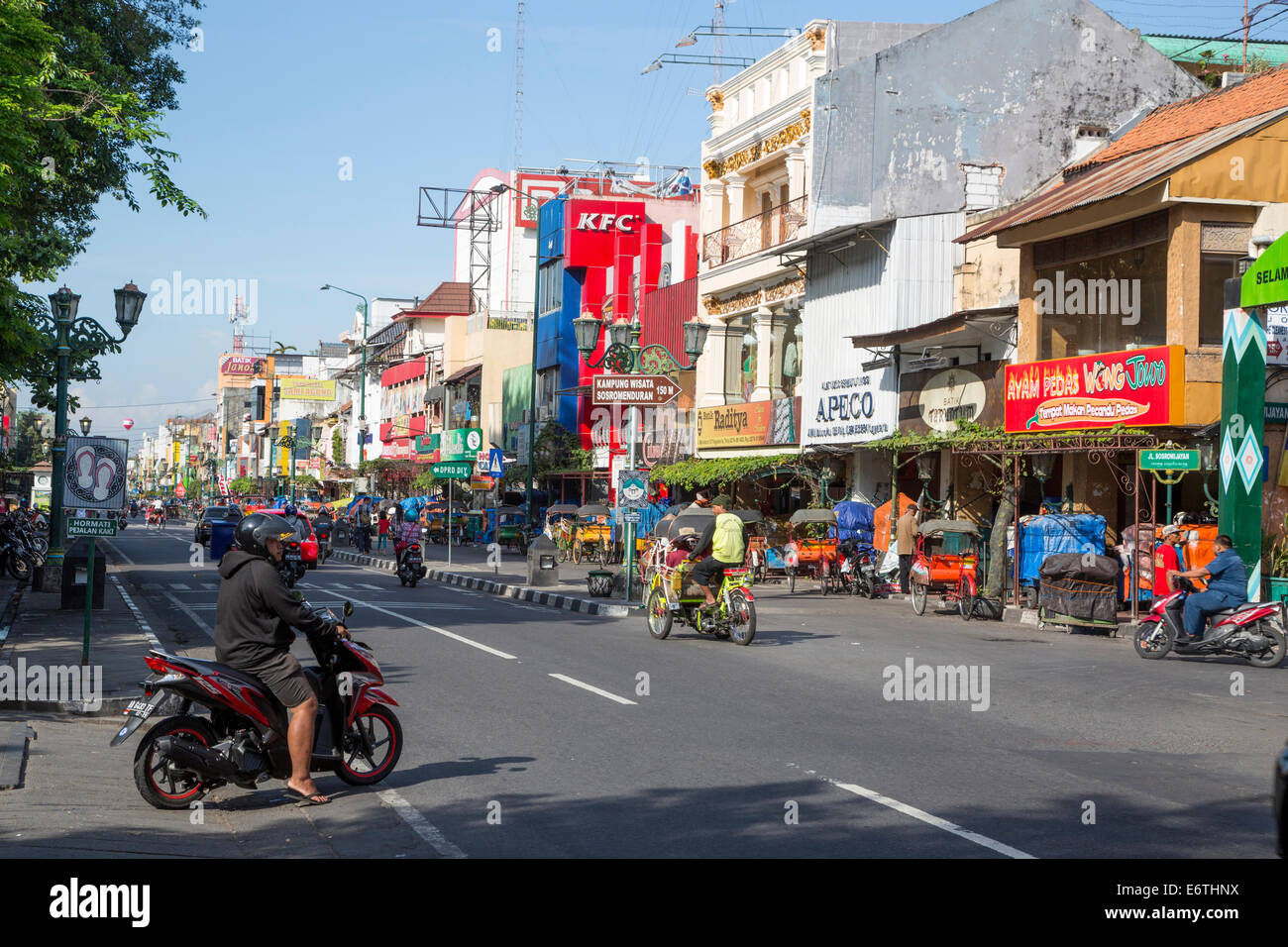 Yogyakarta, Java, Indonesia. Malioboro Street, Early Morning Stock ...