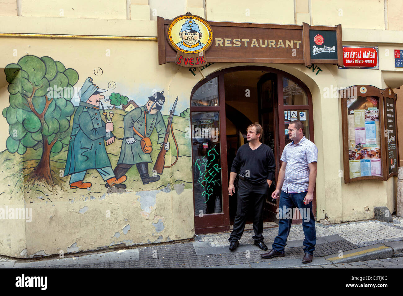 Svejk Restaurant,Old Town, Prague, Czech Republic Stock Photo - Alamy