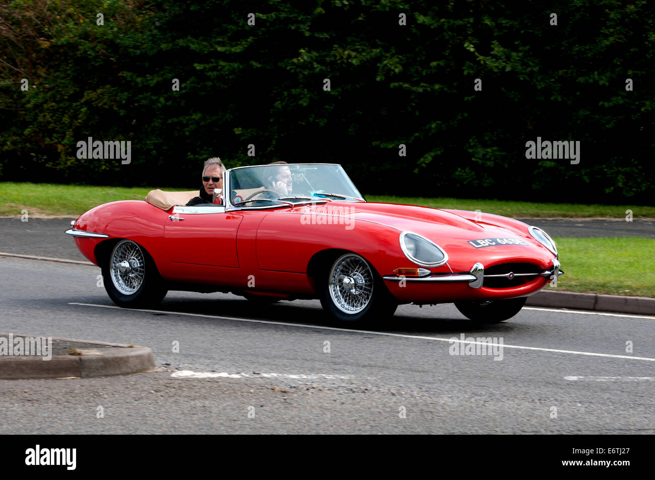 Convertible red jaguar e type hi-res stock photography and images - Alamy