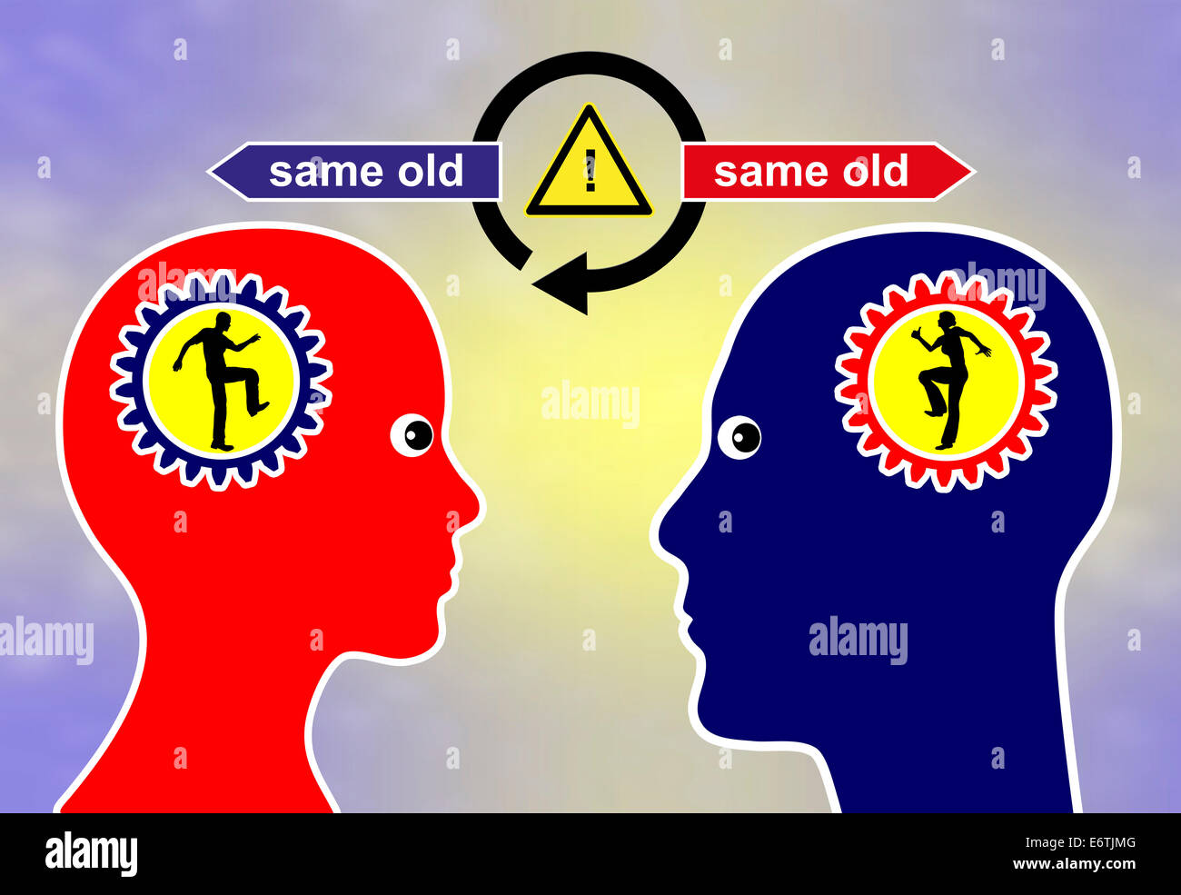 Same Old Illustration Stock Photo - Alamy