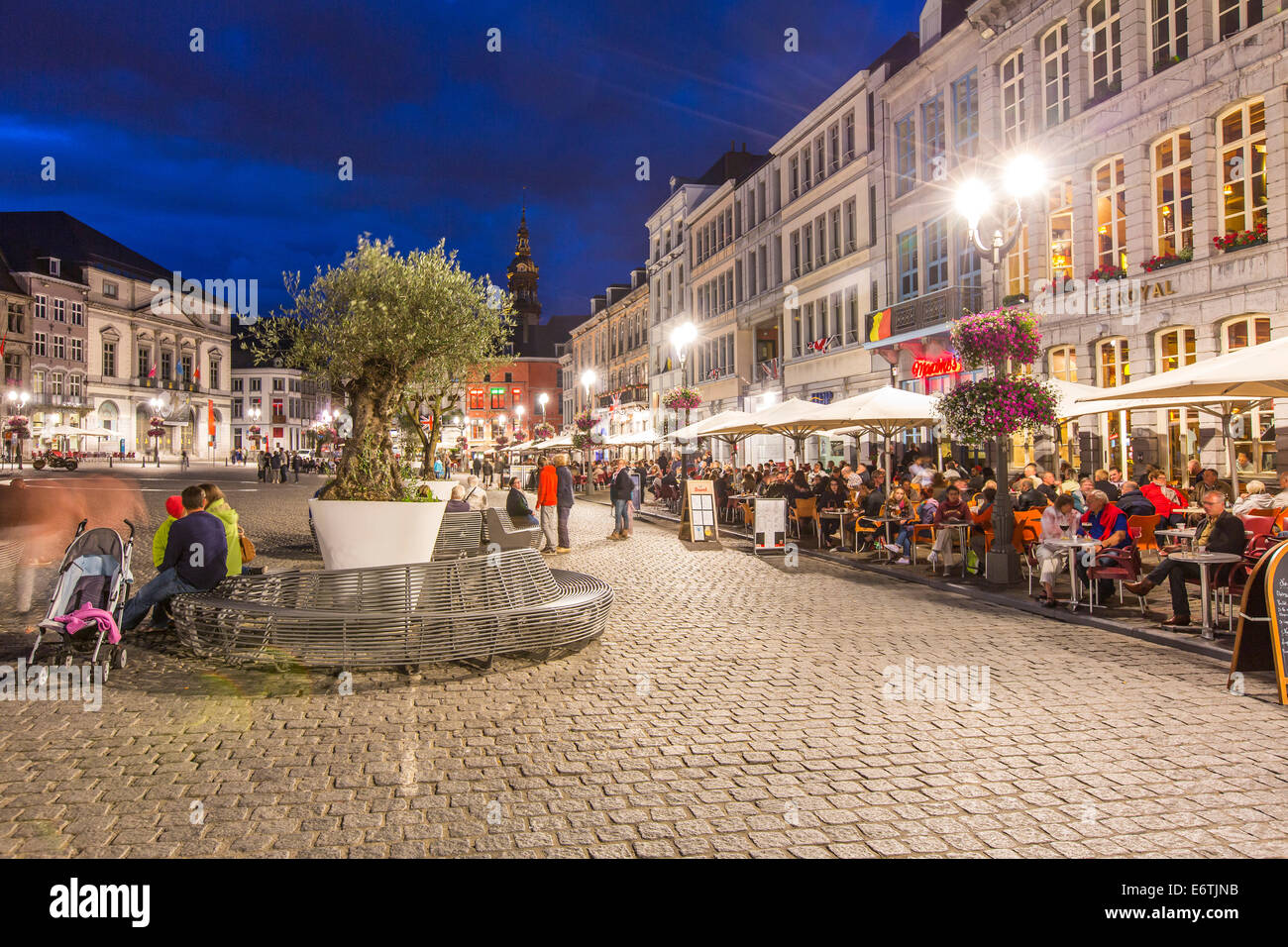 Grand Place, the central square in the city center, historic old town ...