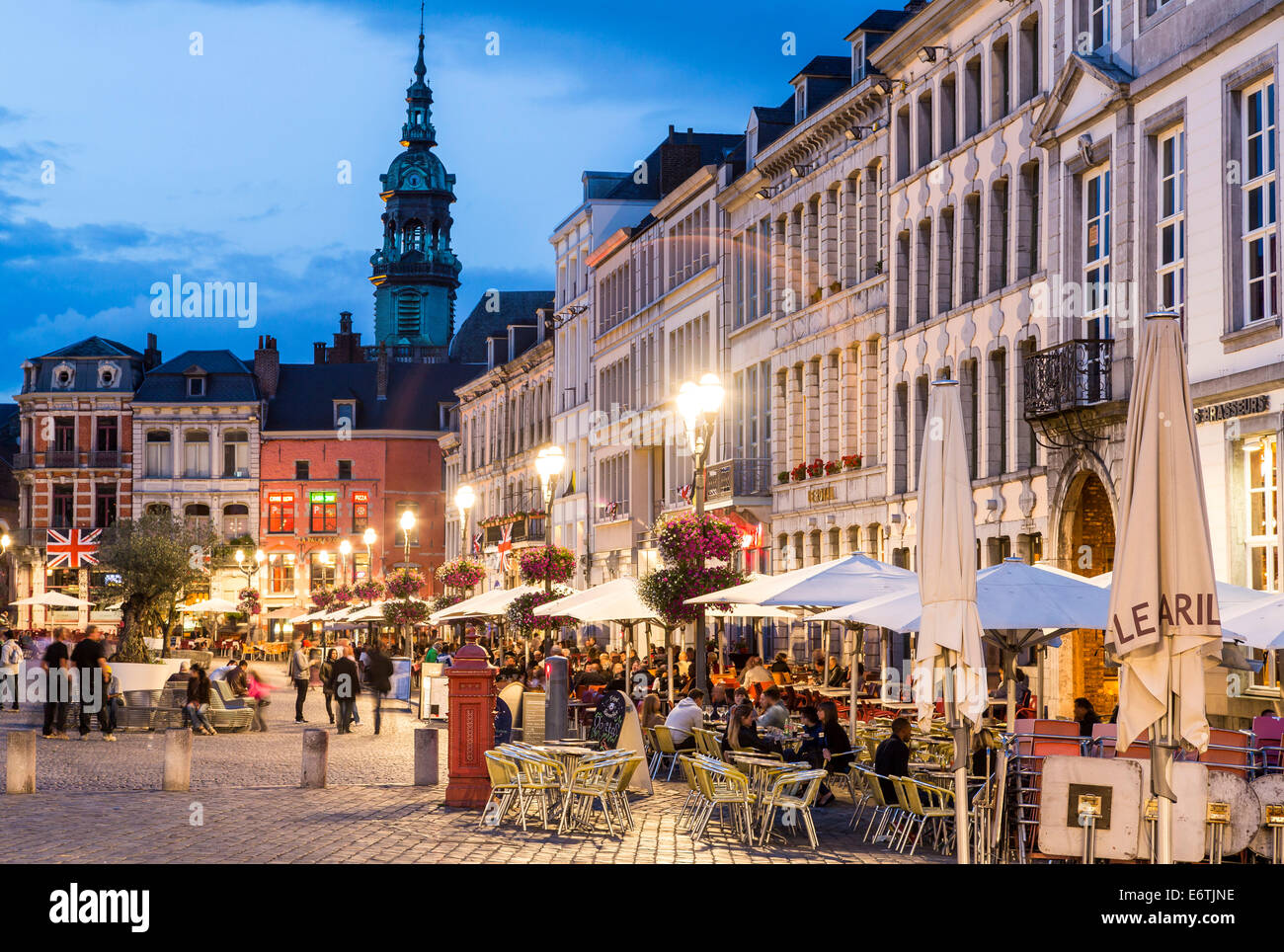 Grand Place, the central square in the city center, historic old town ...