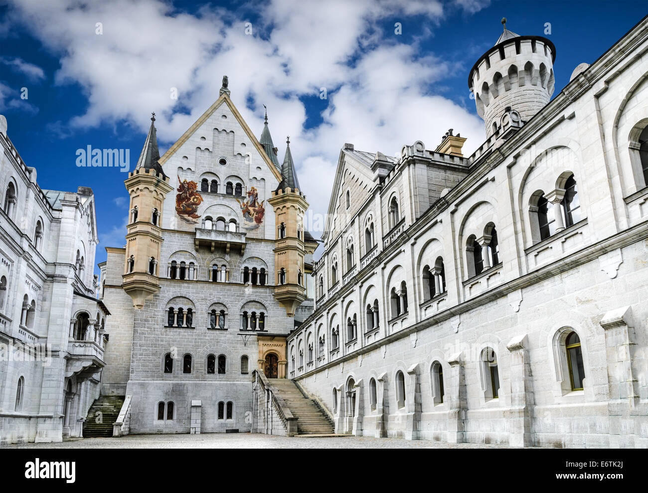Image with Neuschwanstein Castle, nineteenth-century Romanesque in ...