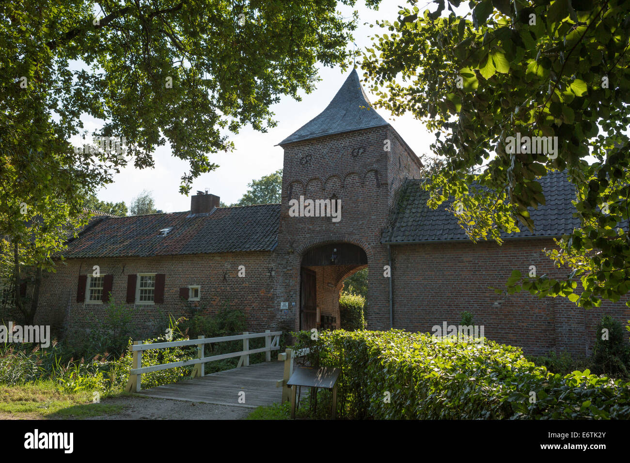 Historical medieval castle of Asten in the province Noord-Brabant in ...