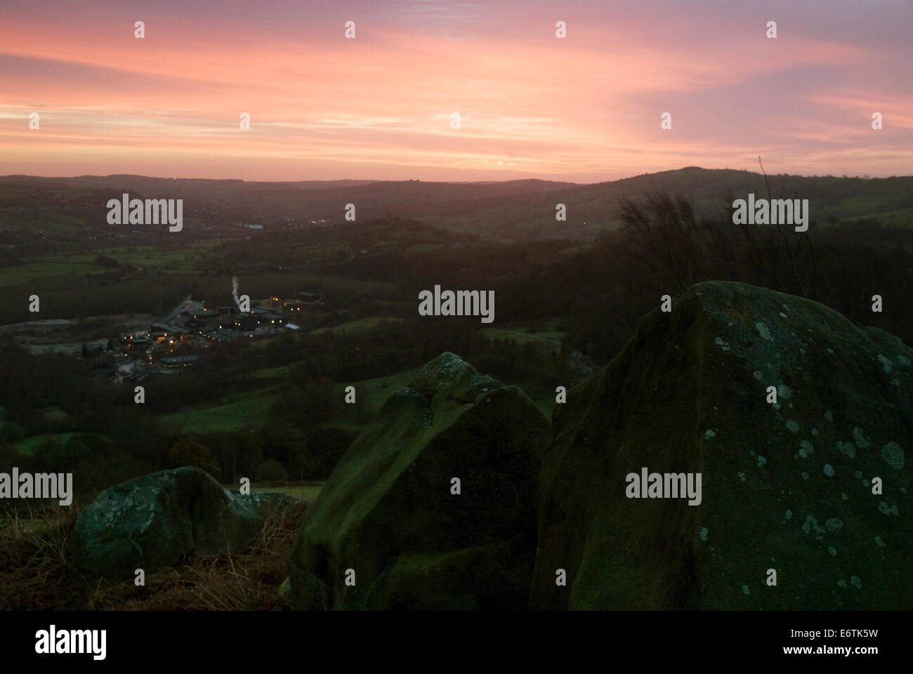 Sunrise at Stanton Moore Derbyshire Stock Photo - Alamy