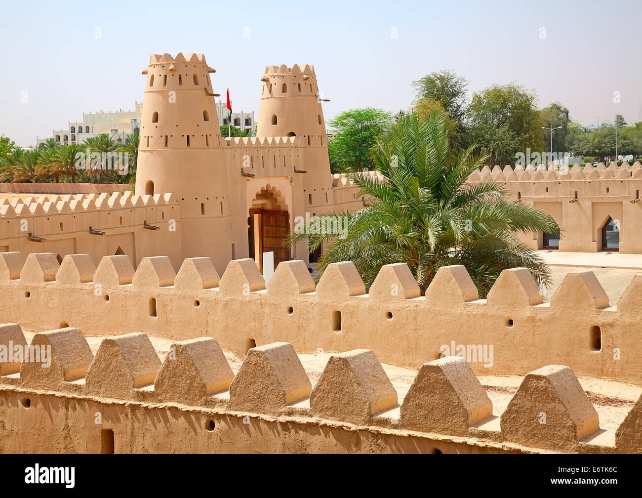 Famous Jahili fort in Al Ain oasis, United Arab Emirates Stock Photo ...