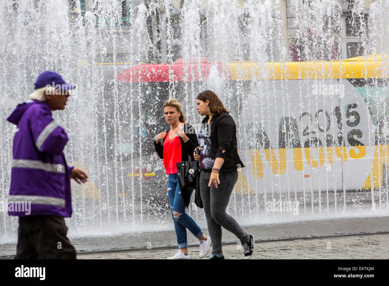 Grand Place, the central square in the city center, historic old town ...