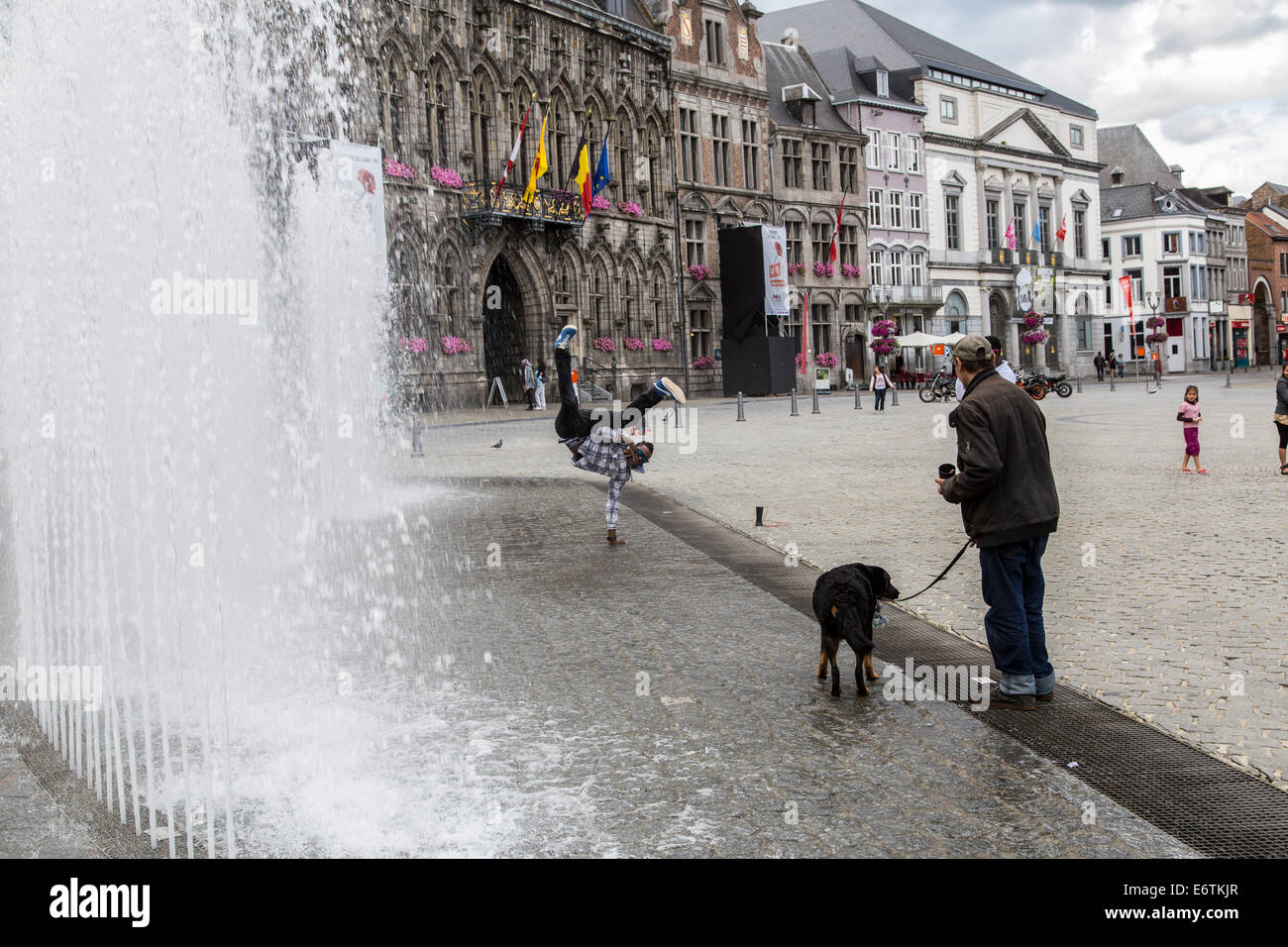 Grand Place, the central square in the city center, historic old town ...