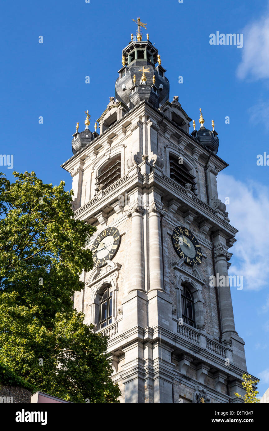 Historic Old Town, Belfry; Donjon tower, world heritage with a carillon ...