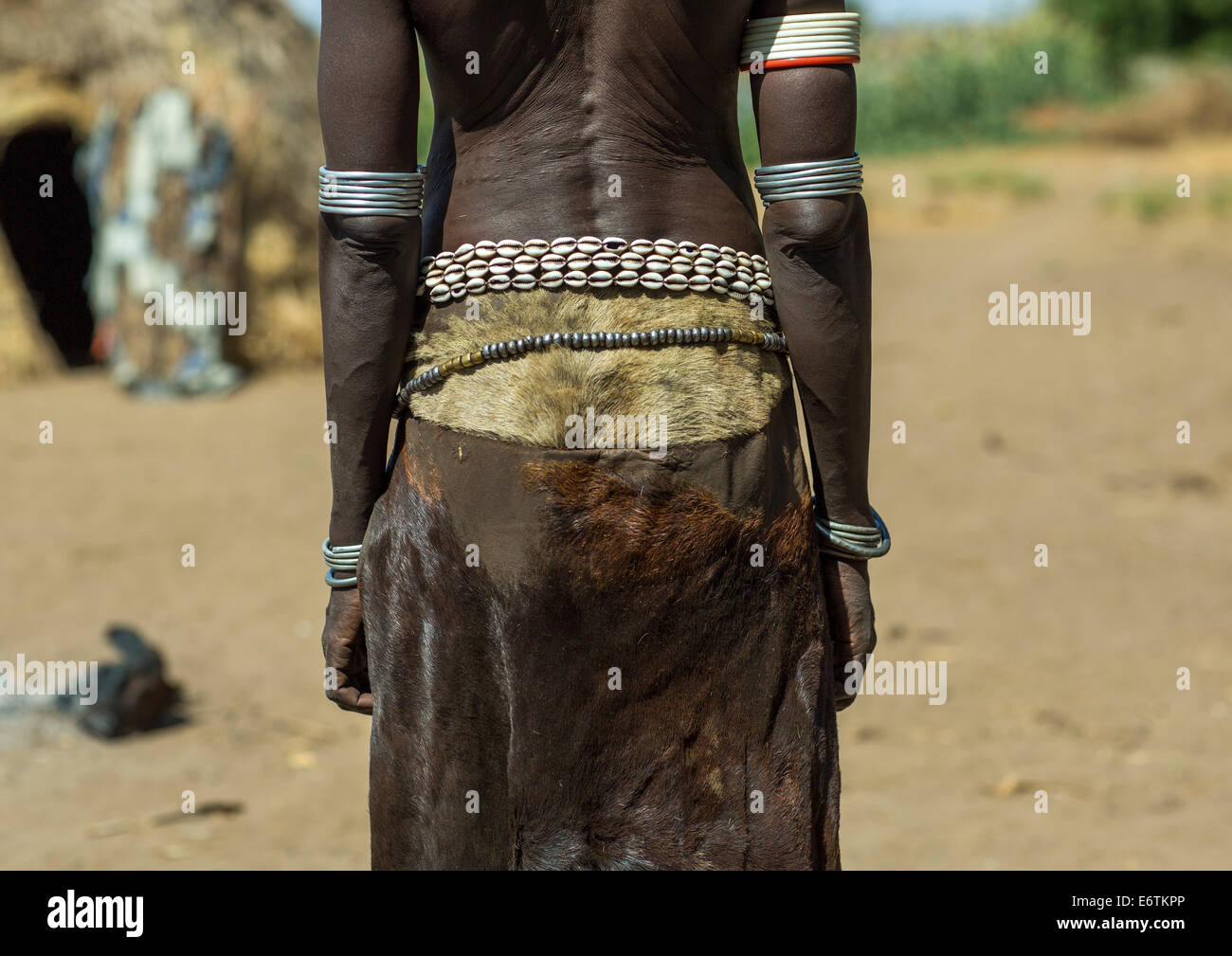 Nyangatom Tribe Woman With Traditional Skirt, Omo Valley, Kangate ...