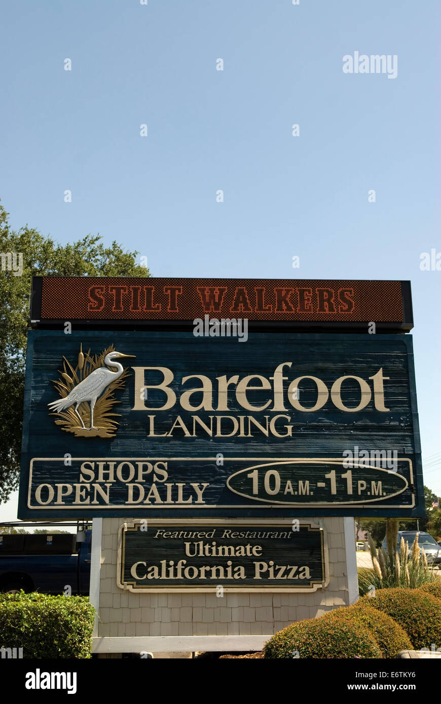 Barefoot landing sign hi-res stock photography and images - Alamy