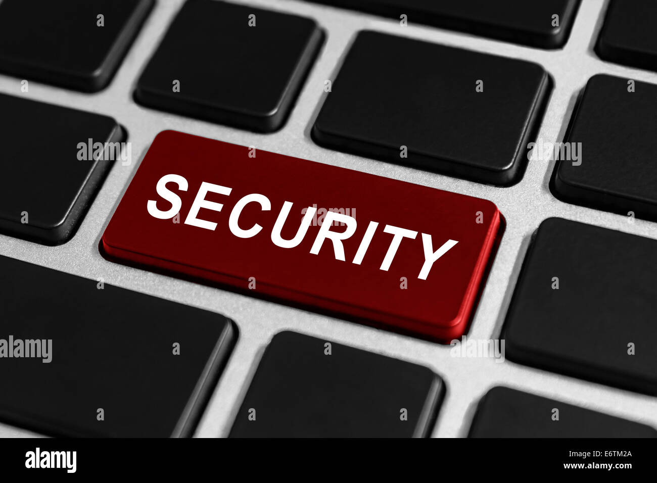 security red button on keyboard, business concept Stock Photo - Alamy