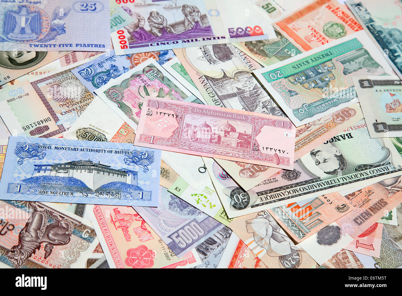 Collection of the old foreign notes Stock Photo - Alamy