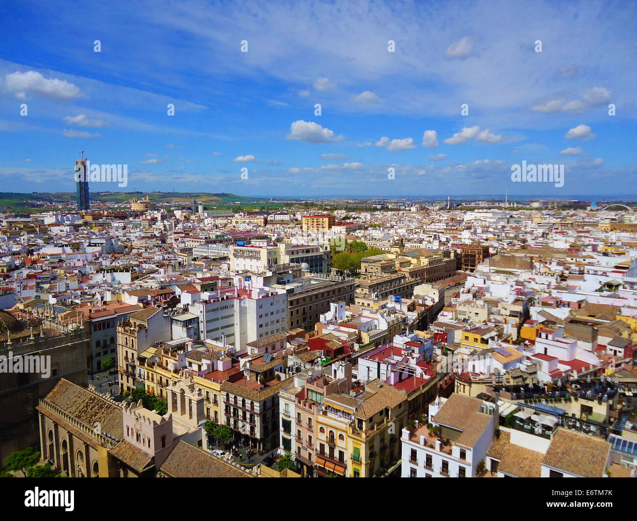 Spanish Castle in the sunny day in the old town Stock Photo - Alamy