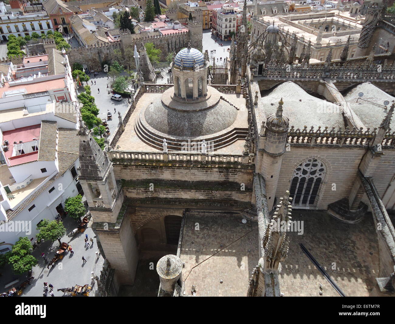 Spanish Castle in the sunny day in the old town Stock Photo - Alamy
