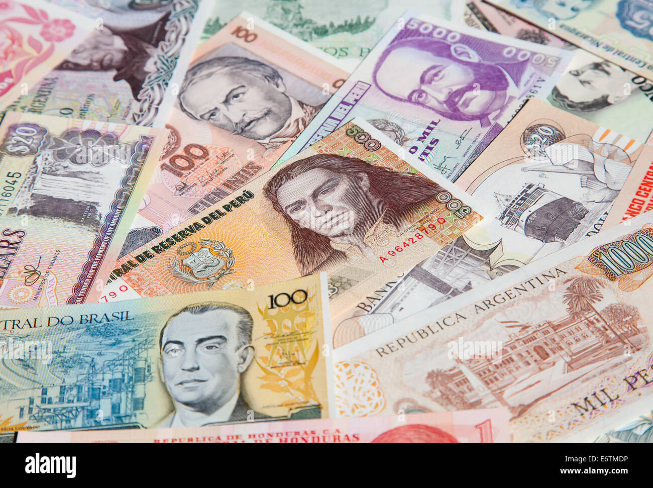 Collection of the old foreign notes Stock Photo - Alamy
