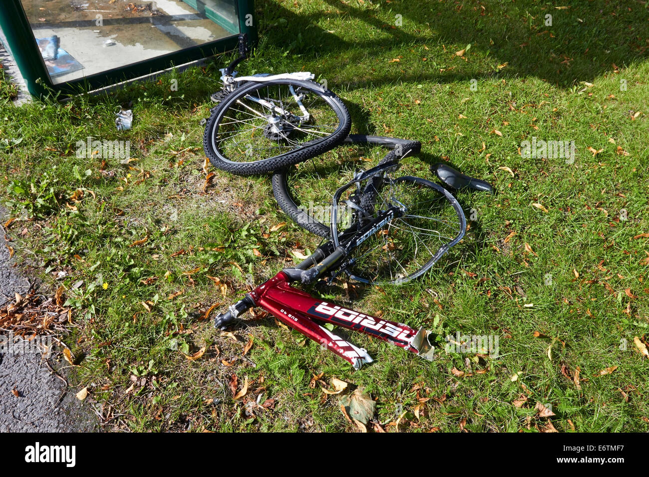 Broken bicycle tyre hi-res stock photography and images - Alamy
