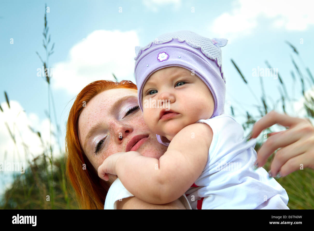 baby with mother nature. summer and fresh air Stock Photo - Alamy